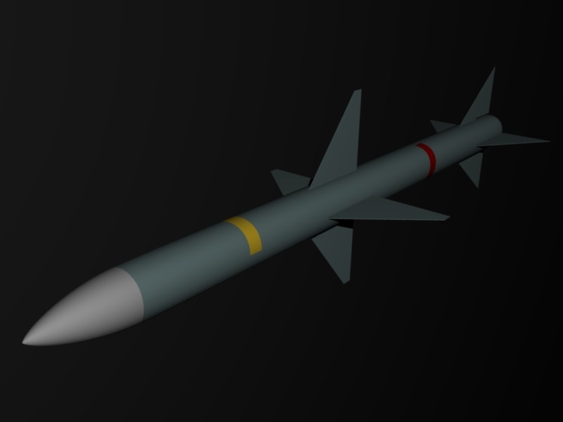 free aim-7f sparrow missile 3d model