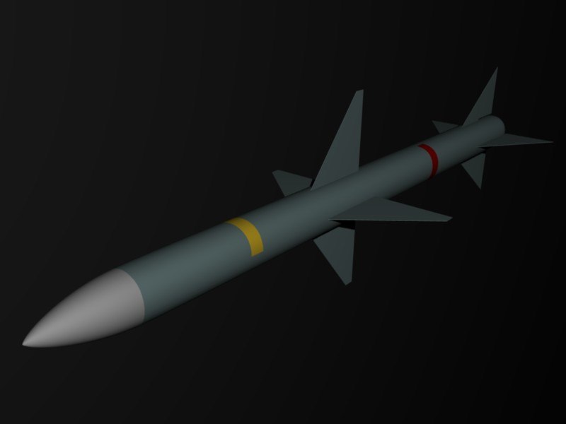 free aim-7f sparrow missile 3d model