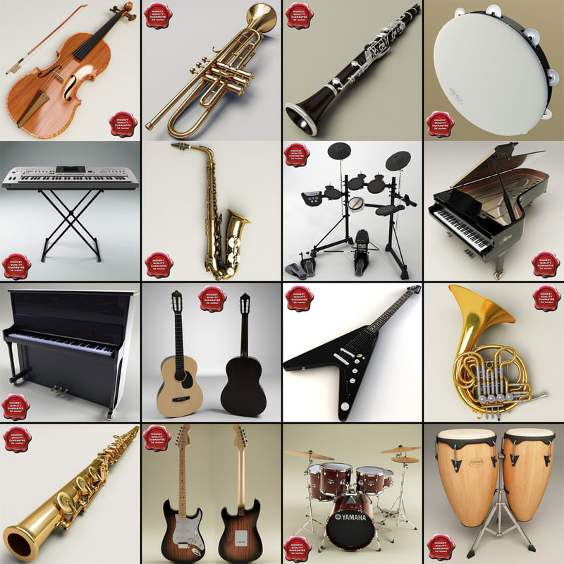music instruments v7 3d model