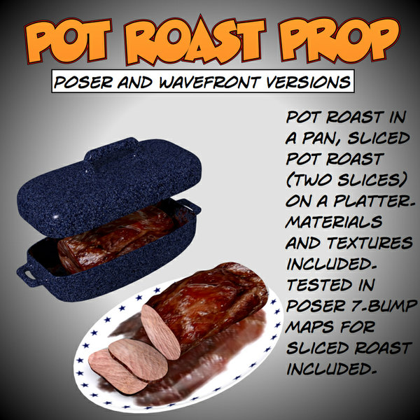 3d model pot roast poser prop
