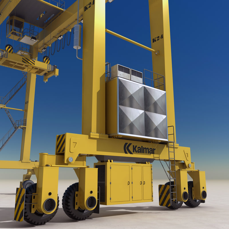 rtg crane container 3d model