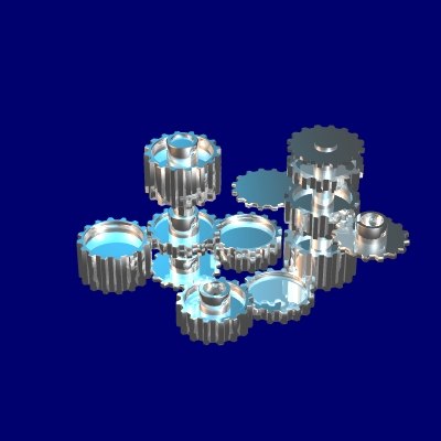 gears sets 16 tooth 3d model