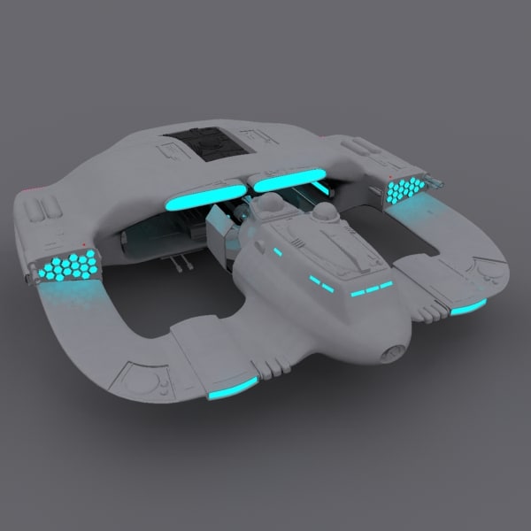 starship star ship 3d model