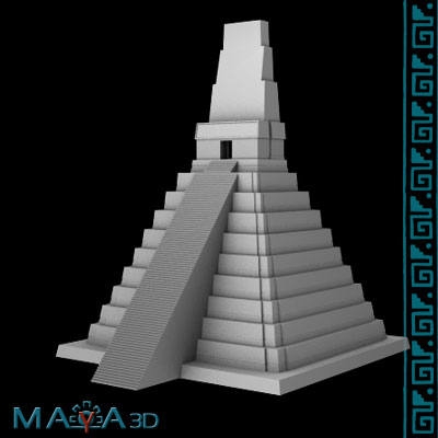 3d model temple iii tikal
