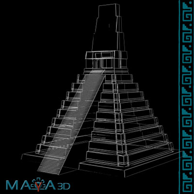 3d model temple iii tikal