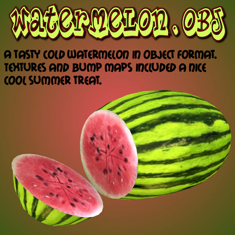 modelo 3d WaterMelon.obj - TurboSquid 543882