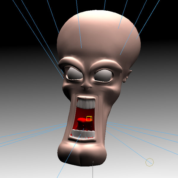 3d model freaky character rigging