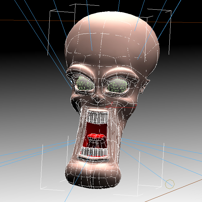 3d model freaky character rigging