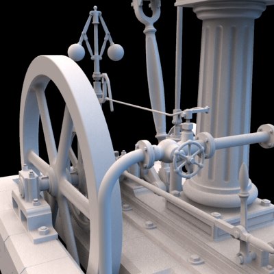 column beam steam engineer 3d model