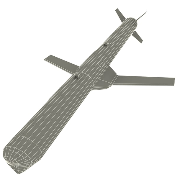 aircraft missile agm-84h slam 3d model