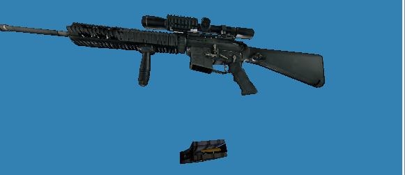 sniper rifle sam-r 3d 3ds