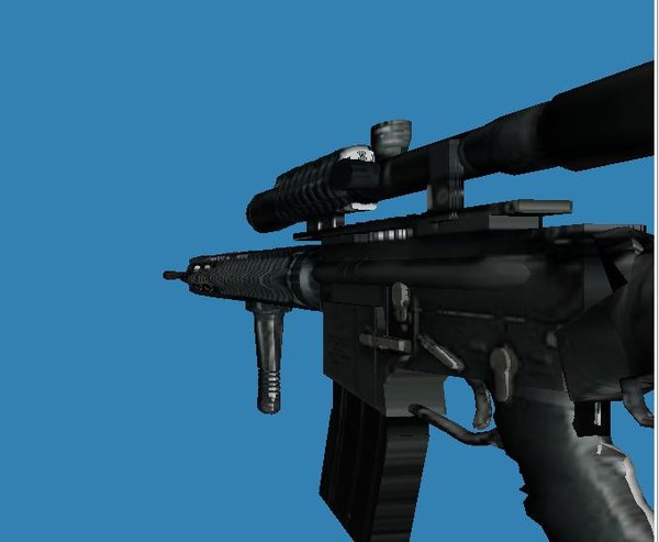 sniper rifle sam-r 3d 3ds