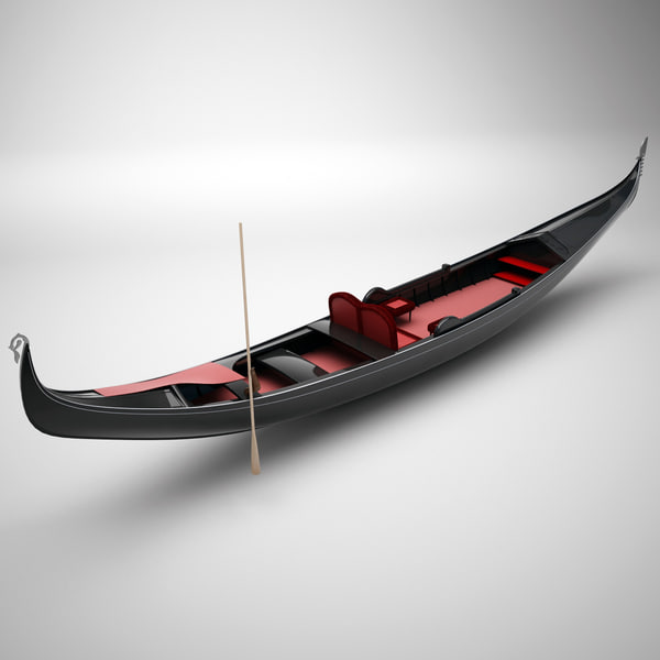 realistic venetian gondola 3d model