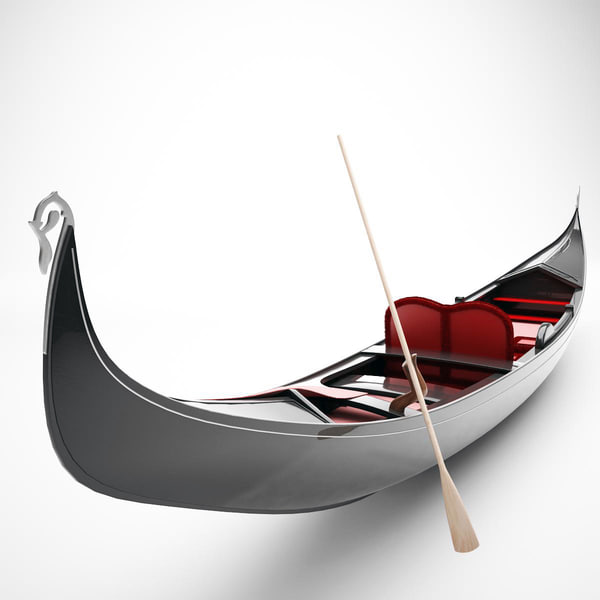 realistic venetian gondola 3d model