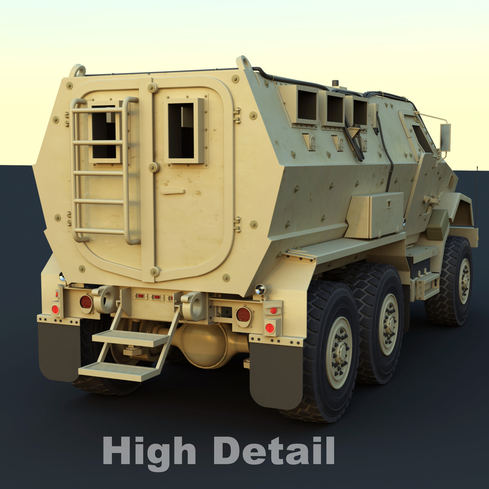 caiman military vehicle 3d max