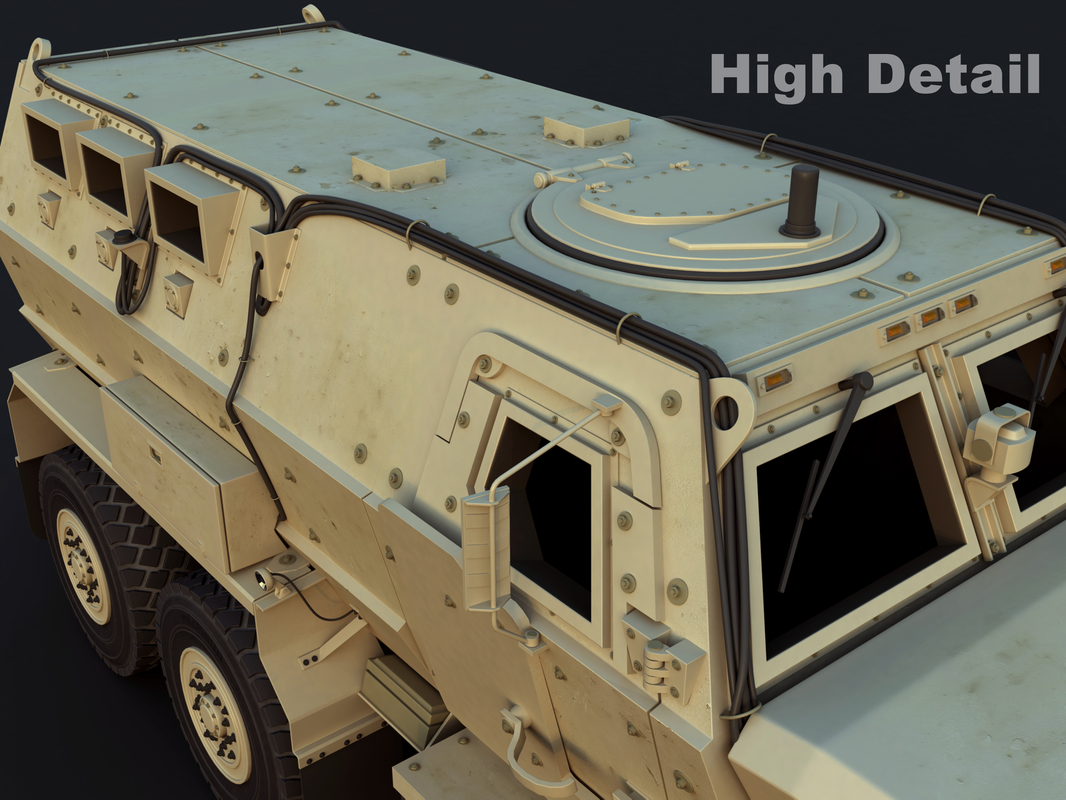 caiman military vehicle 3d max