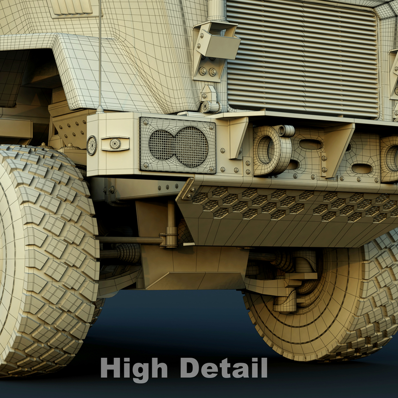 caiman military vehicle 3d max