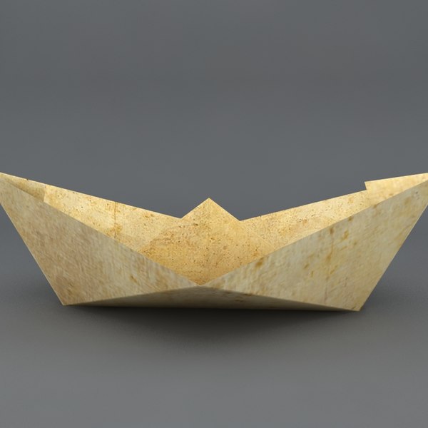 paper ship 3d model