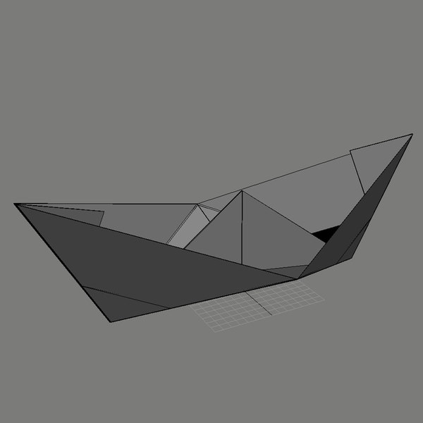 paper ship 3d model