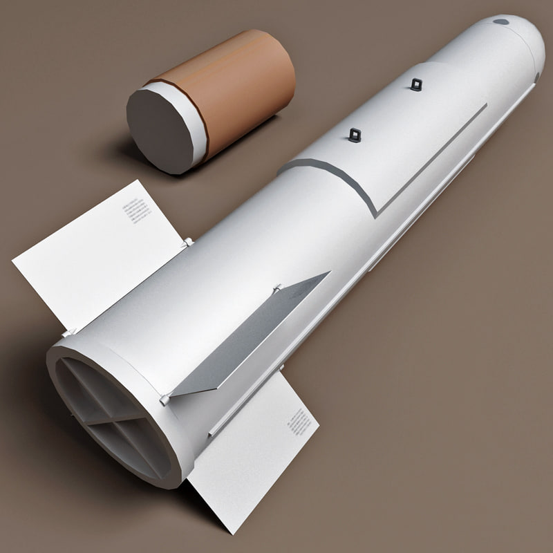 aircraft bomb cbu-72 blu-73 3d model