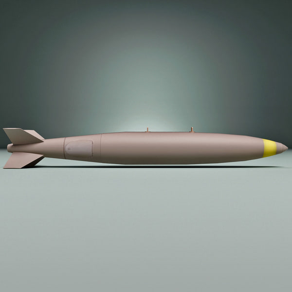 aircraft bomb mk-82 conical 3d model