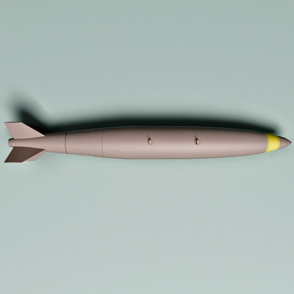 aircraft bomb mk-82 conical 3d model