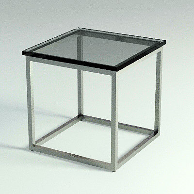 3d end table - materials model