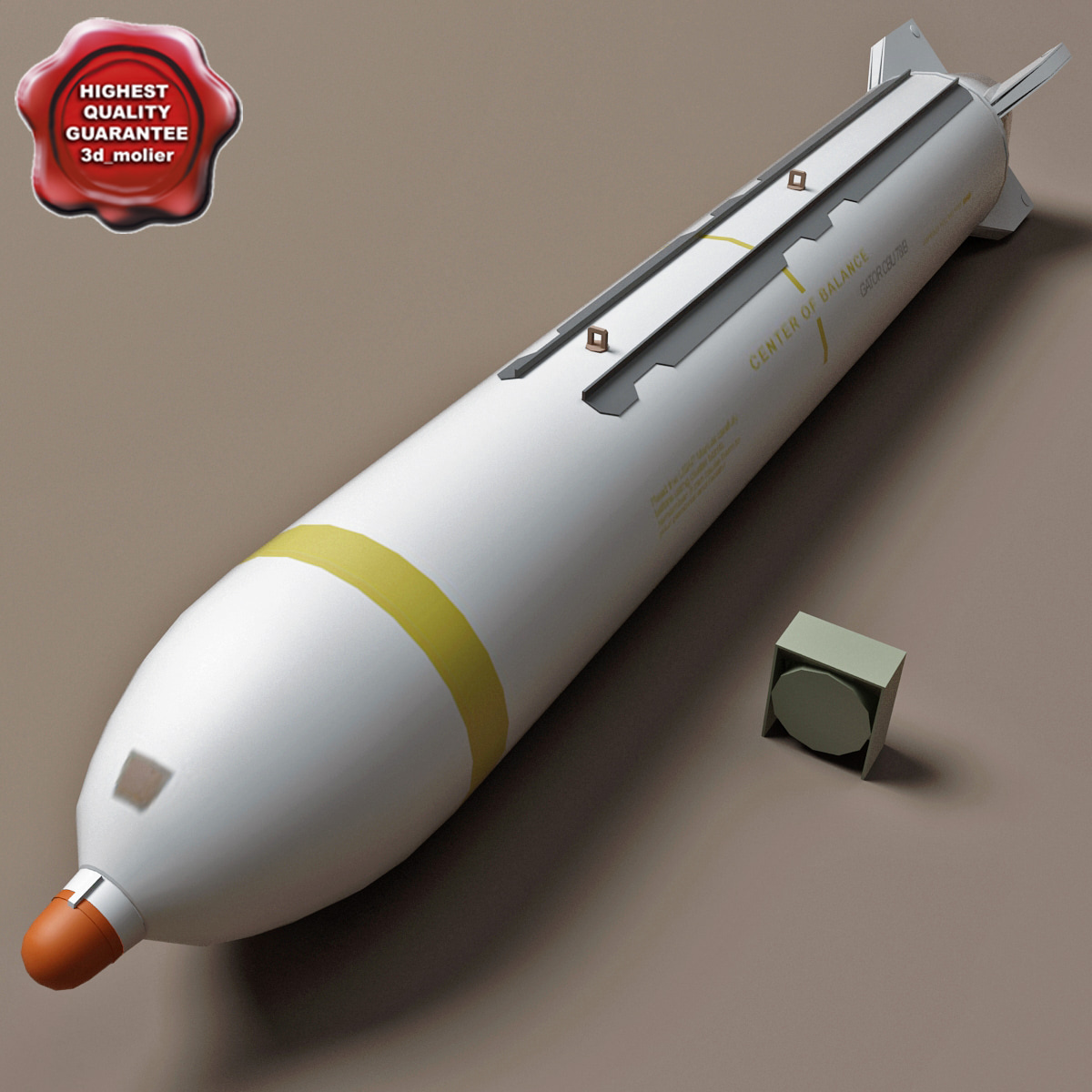aircraft bomb cbu-78 gator 3d c4d