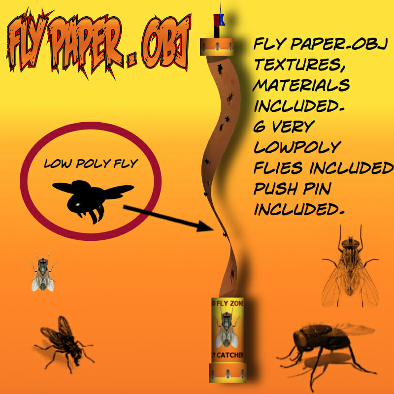 Fly Paper 3d Model fly-paper-3d-model