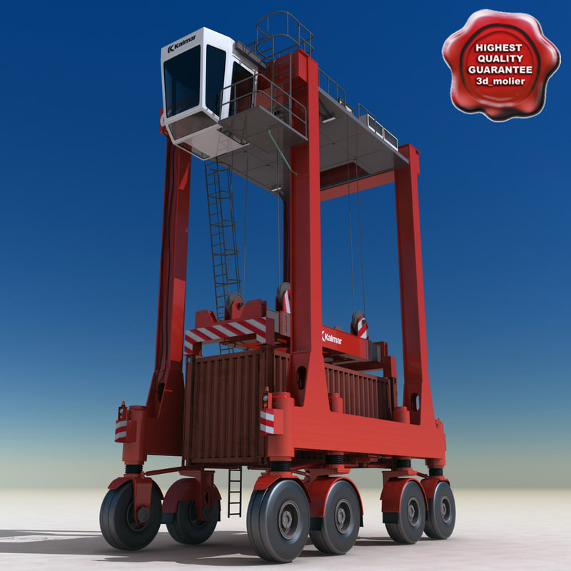 kalmar straddle carrier container 3d 3ds