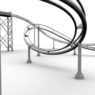 free roller coasters 3d model