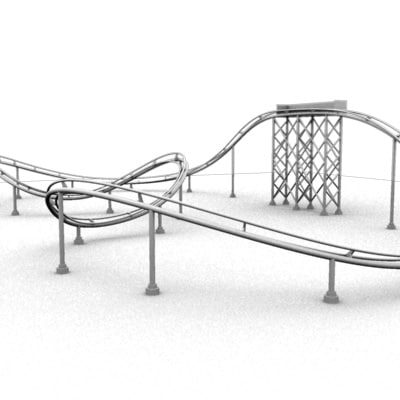 roller coaster 3d model