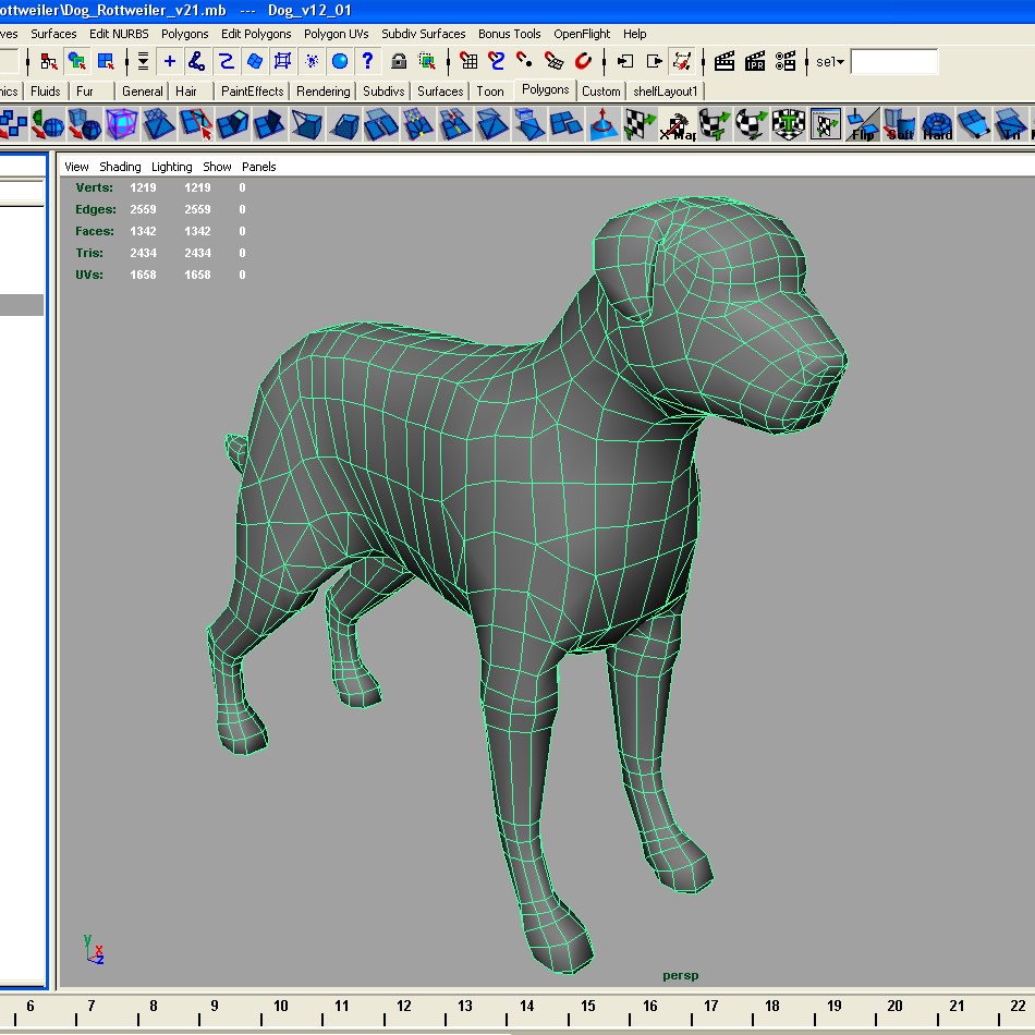 rottweiler dog 3d model