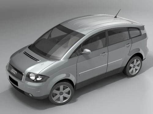 audi a2 2004 3d model