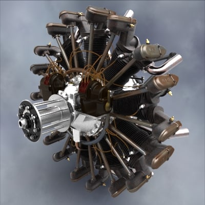 3d wright whirlwind j5c radial