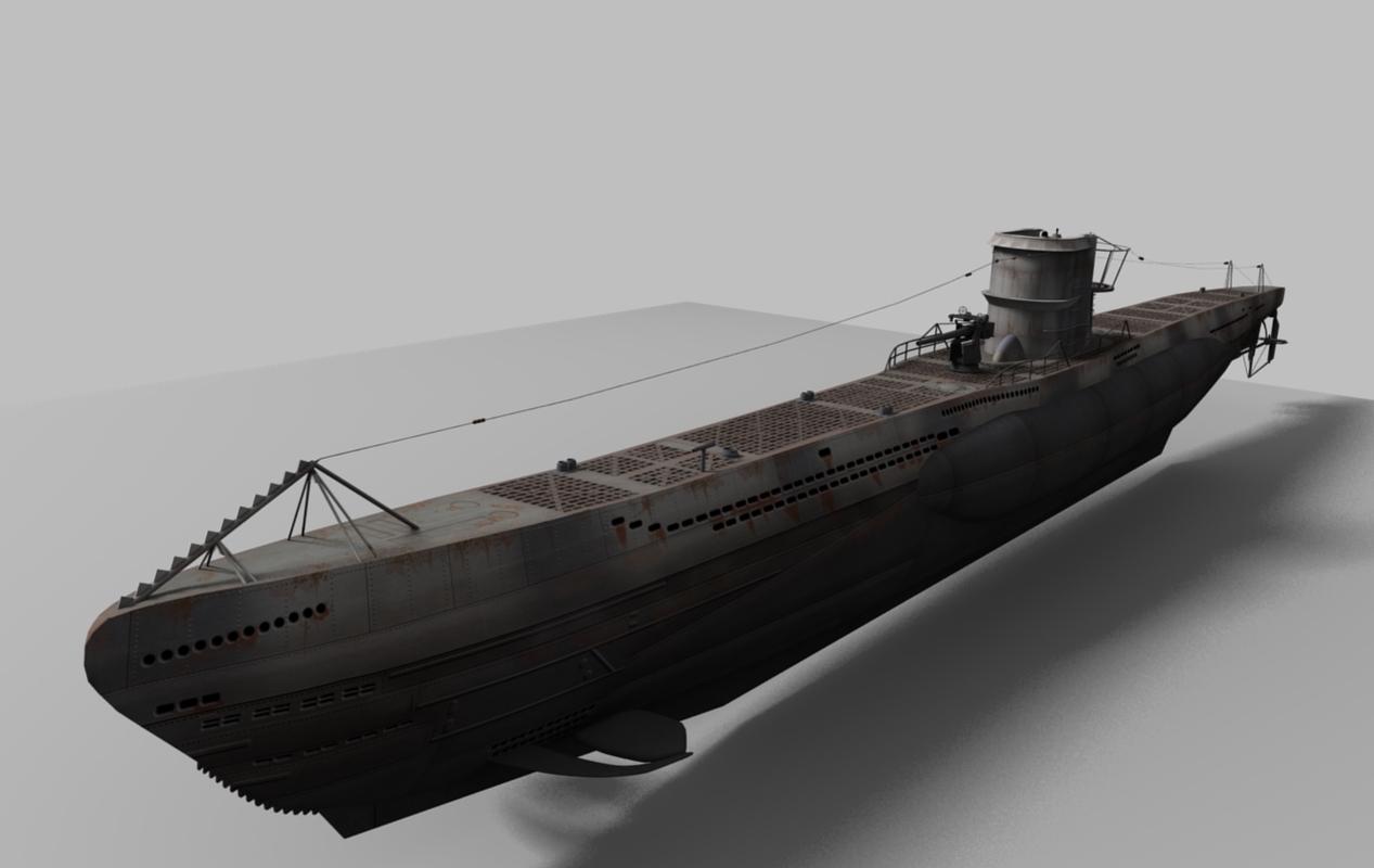 3d obj type viic u-boat u-96