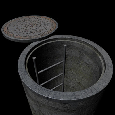 3d street manhole railing