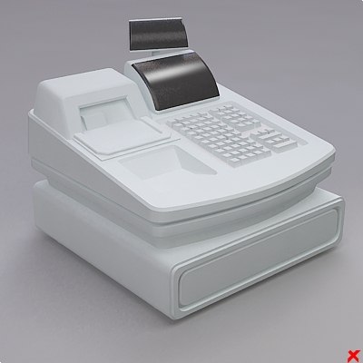 3d model of cash register