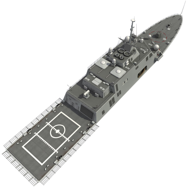 littoral combat ship uss 3d model