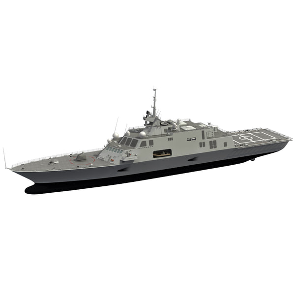 littoral combat ship uss 3d model
