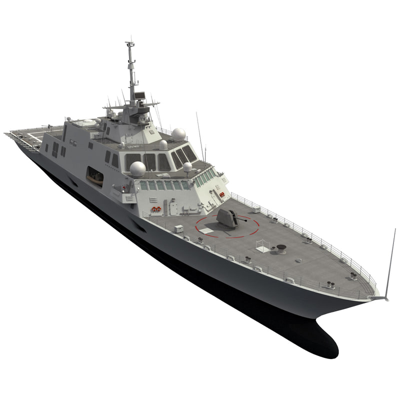 littoral combat ship uss 3d model