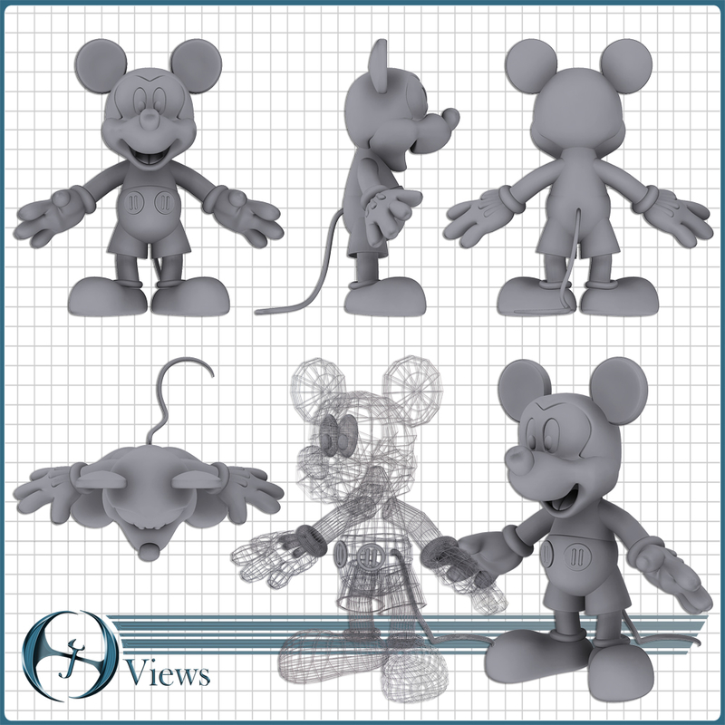 character cartoon mickey 3d model