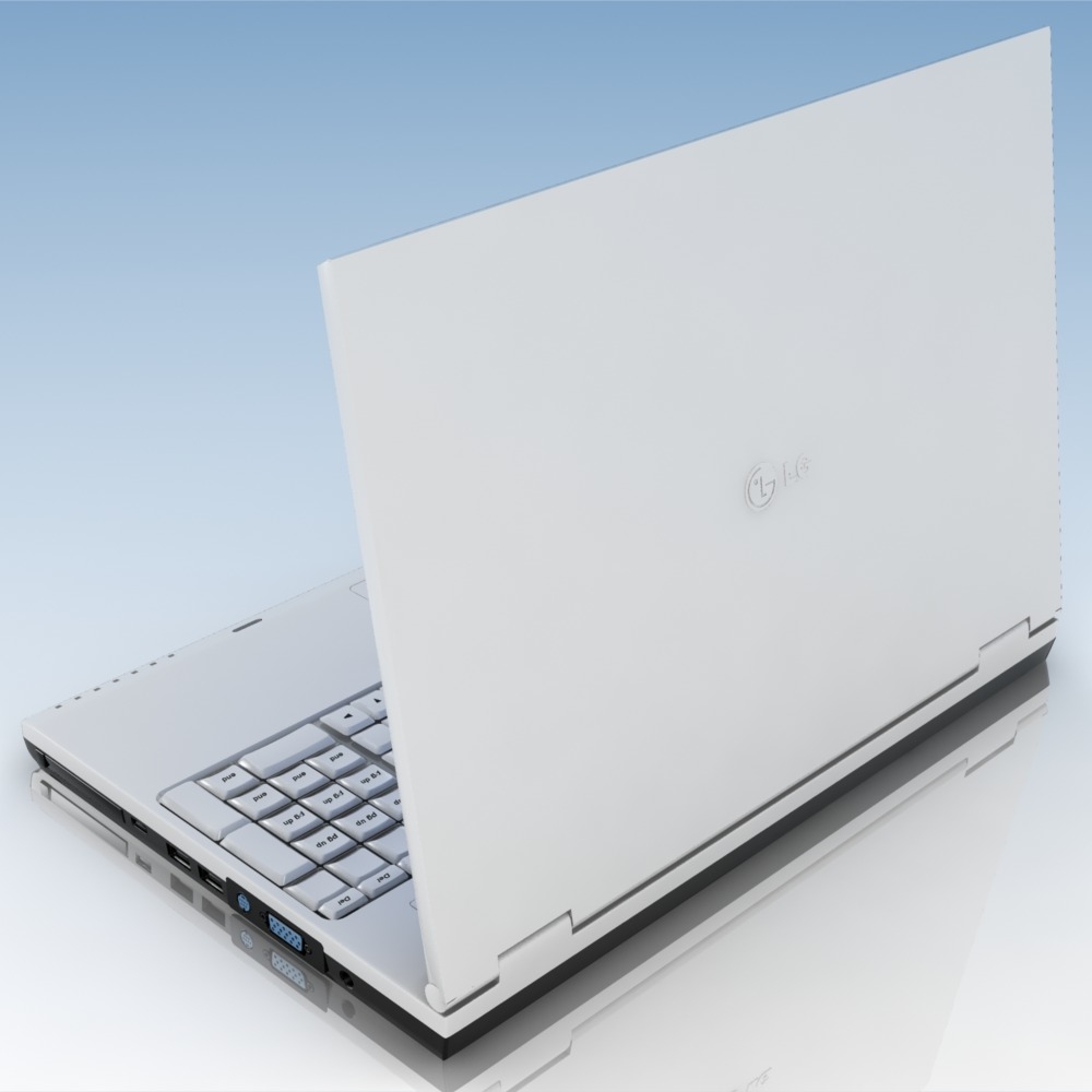 notebook lg e500 laptop 3d model