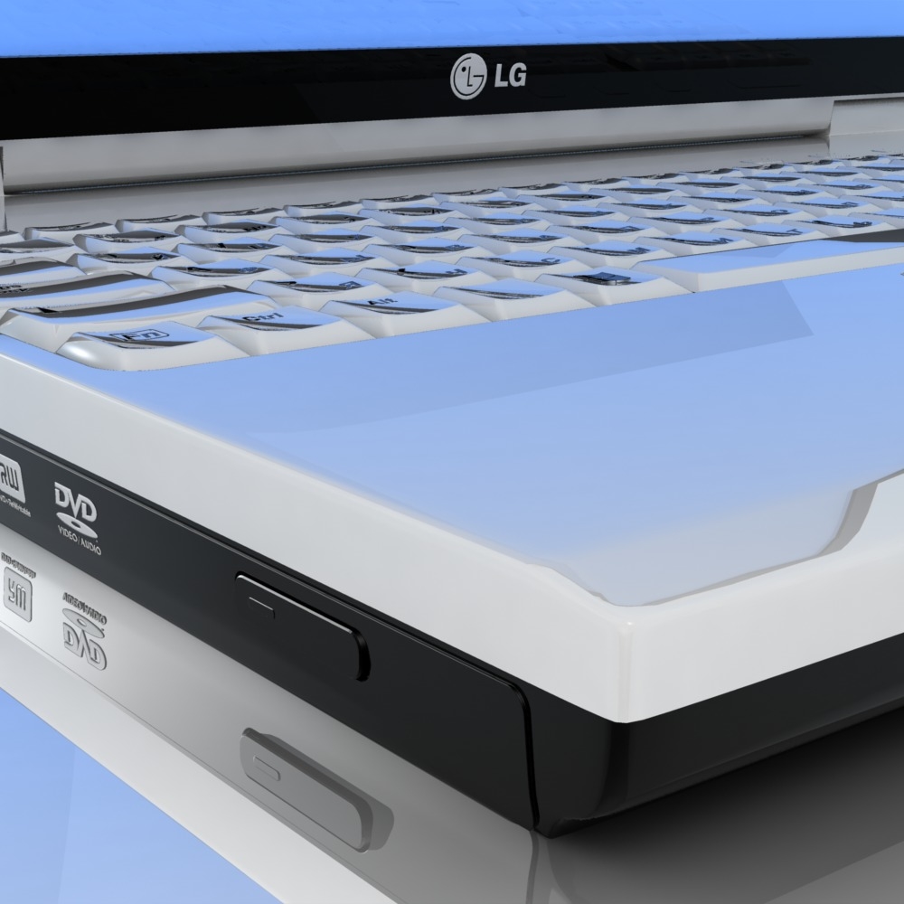 notebook lg e500 laptop 3d model