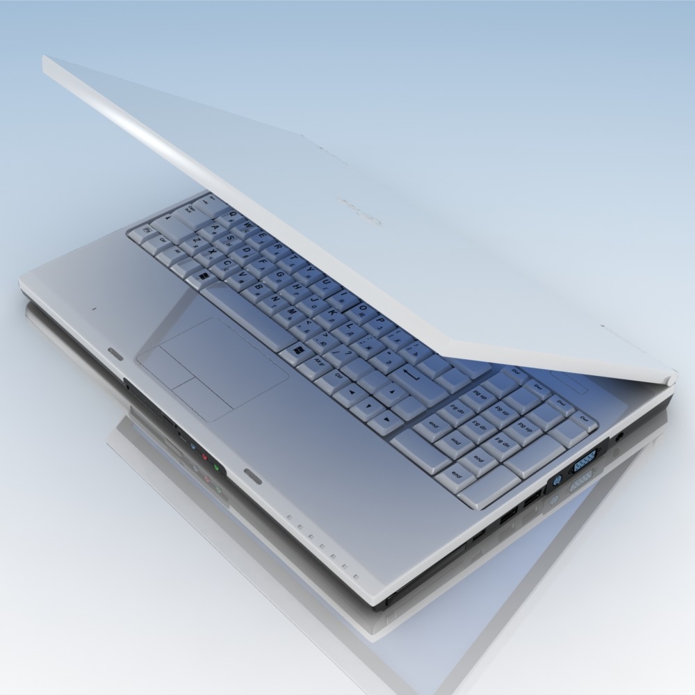 notebook lg e500 laptop 3d model