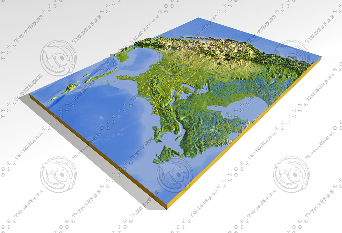 3dsmax relief united states