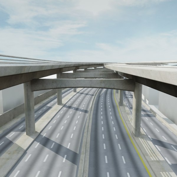3d model freeway road