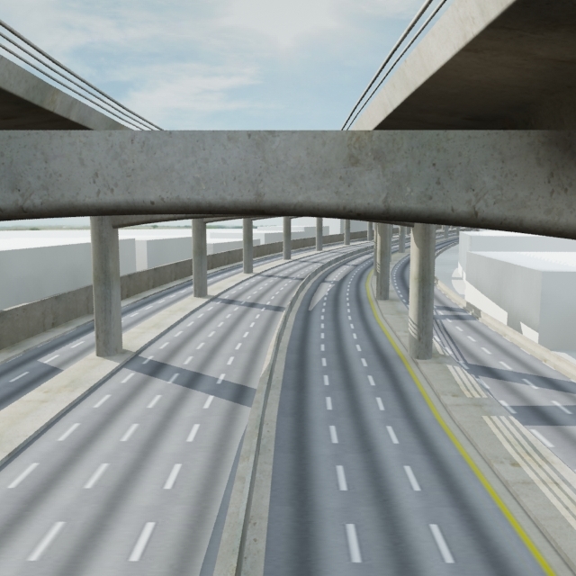 3d model freeway road