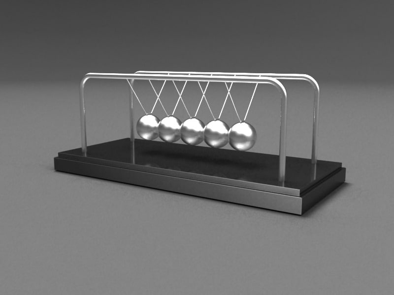 animation newtons materials 3d model