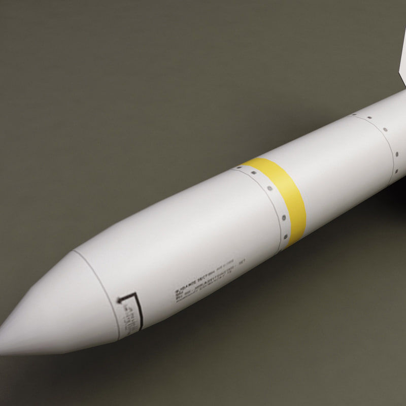 aircraft missile agm-88 harm 3d model